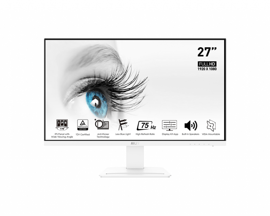 Computer Monitor White 27 Inch MSI PRO MP273W