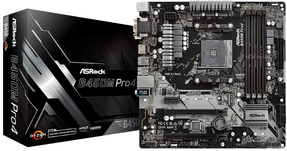 Motherboard AM4 B450 Asrock Pro 4 Micro